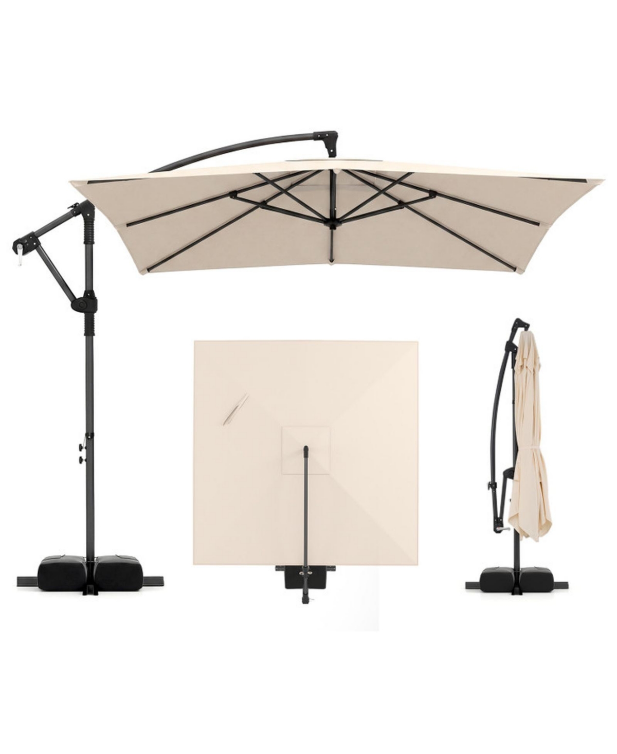 Click here for Gouun 8 x 8 Ft Square Offset Cantilever Patio Umbr... prices