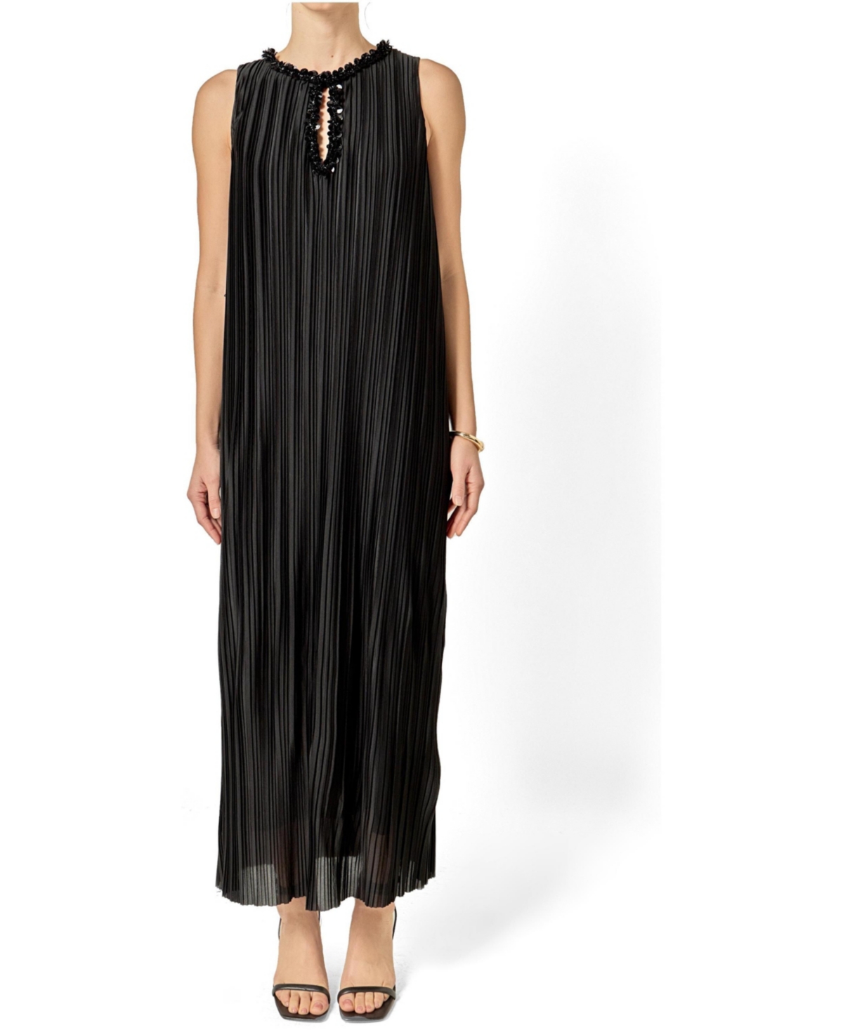Click here for English Factory Womens Sleeveless Pleated Midi Dre... prices