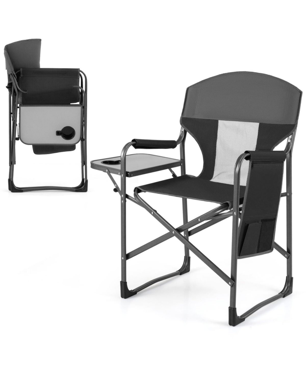 Click here for Mecale Folding Camping Chair with Cup Holder  Side... prices