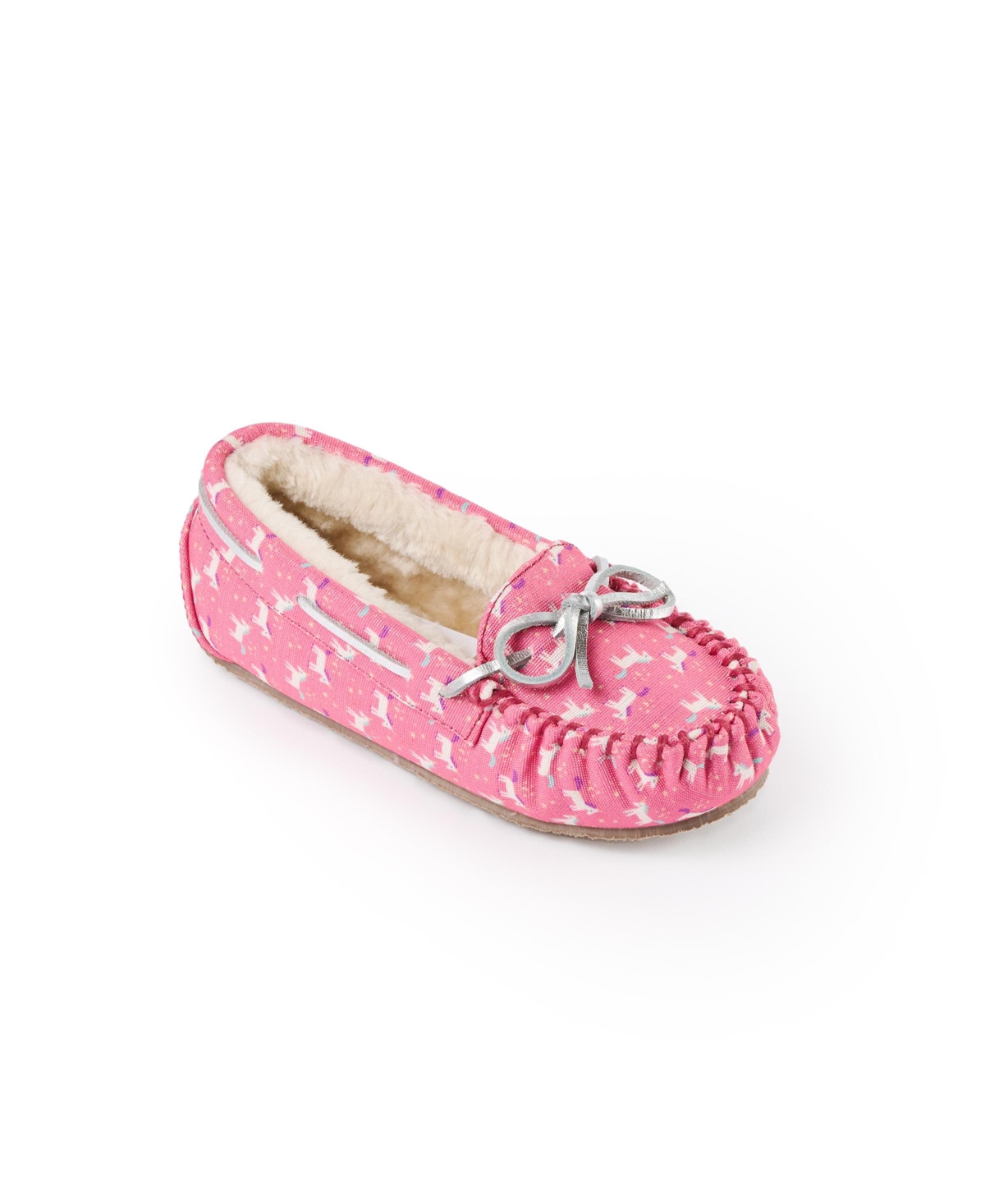 Click here for Minnetonka Kids Unicorn Moccasin Slippers - Hot pi... prices