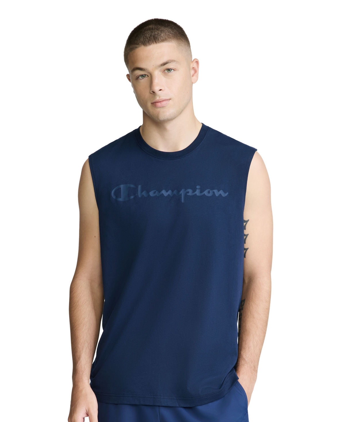 Click here for Champion Mens Graphic Muscle Crewneck T-Shirt - Na... prices