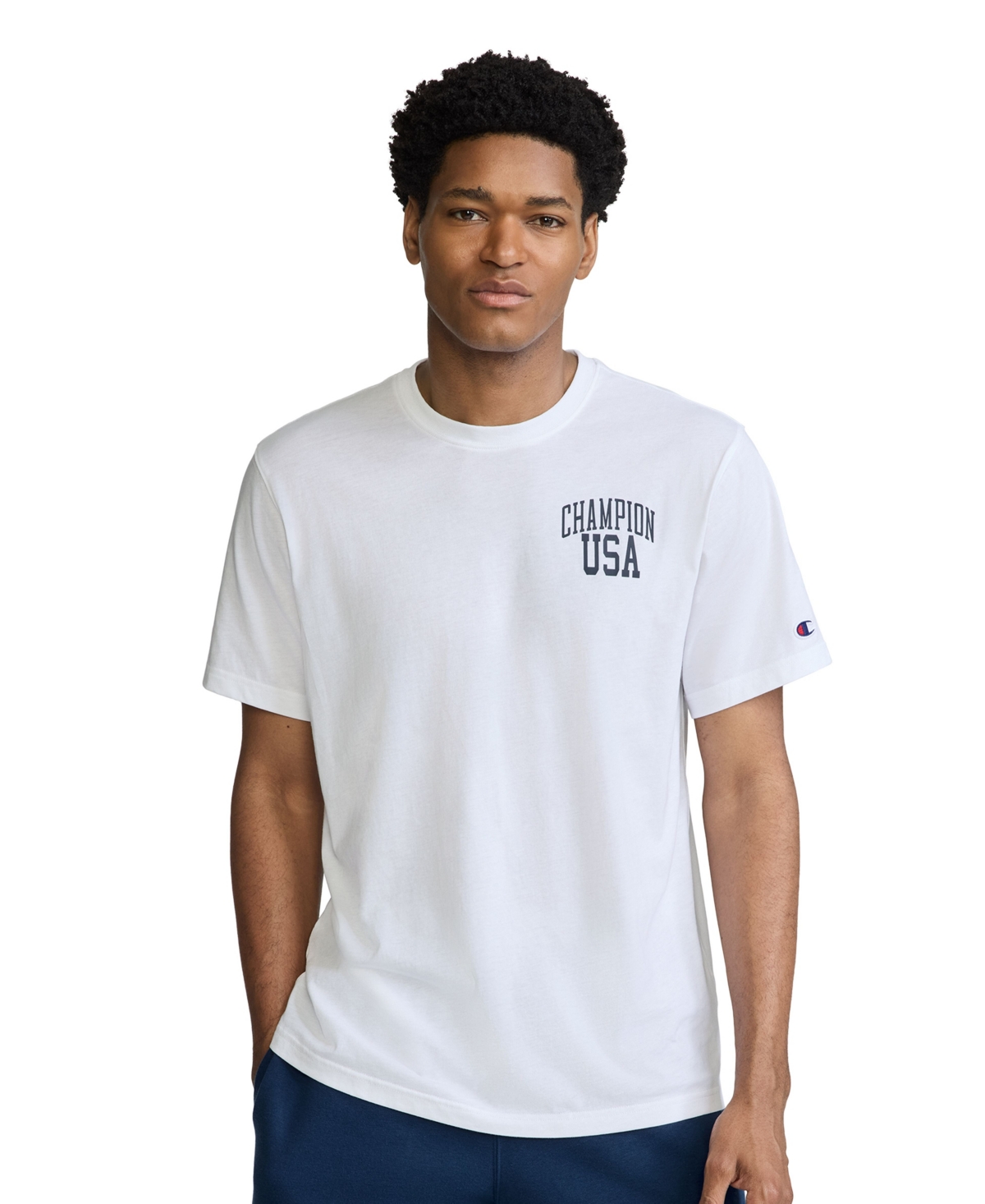 Click here for Champion Mens Regular-Fit Usa T-Shirt - White prices