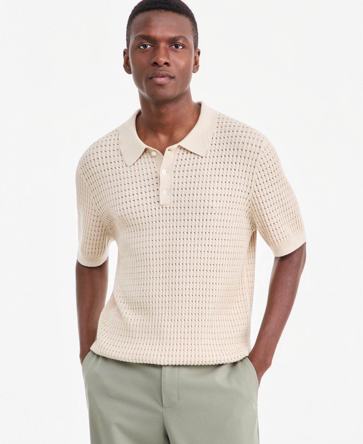 Click here for Alfani Mens Cotton Short-Sleeve Polo Sweater  Macy... prices