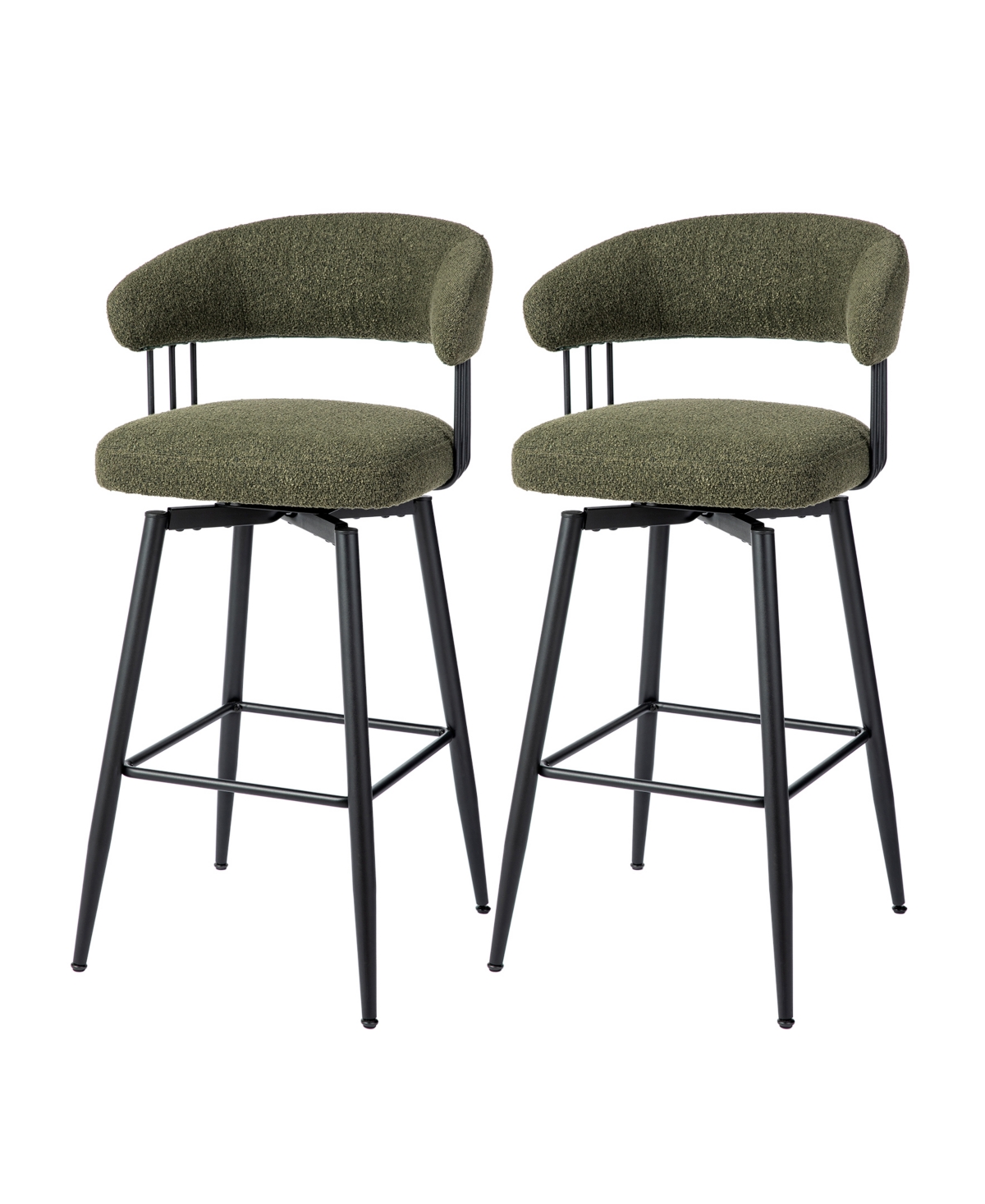 Click here for Glitzhome Modern Steel Swivel Bar Stool  Set of 2... prices