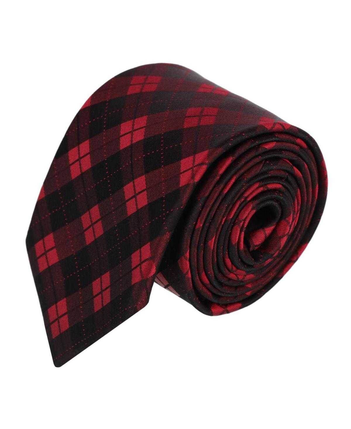 Click here for Trafalgar Mens Digby Checkered Plaid Silk Necktie... prices