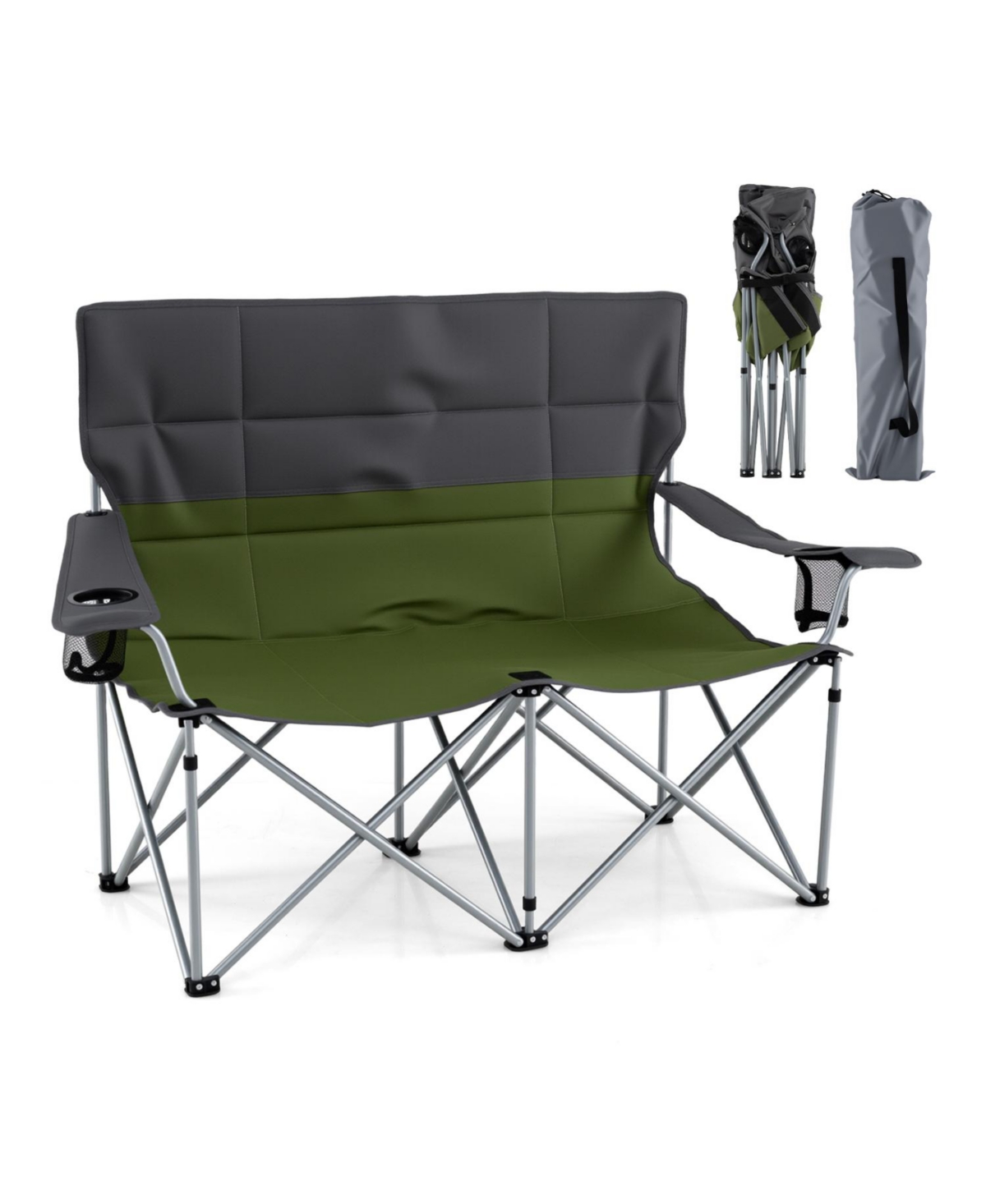 Click here for Mecale Double Camping Chair for Two with Cup Holde... prices