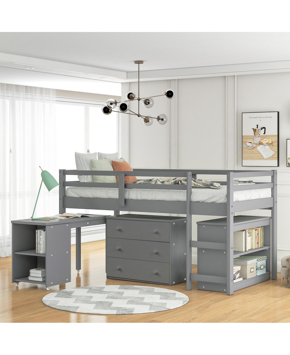 Click here for Streamdale Furniture Low Study Twin Loft Bed with... prices