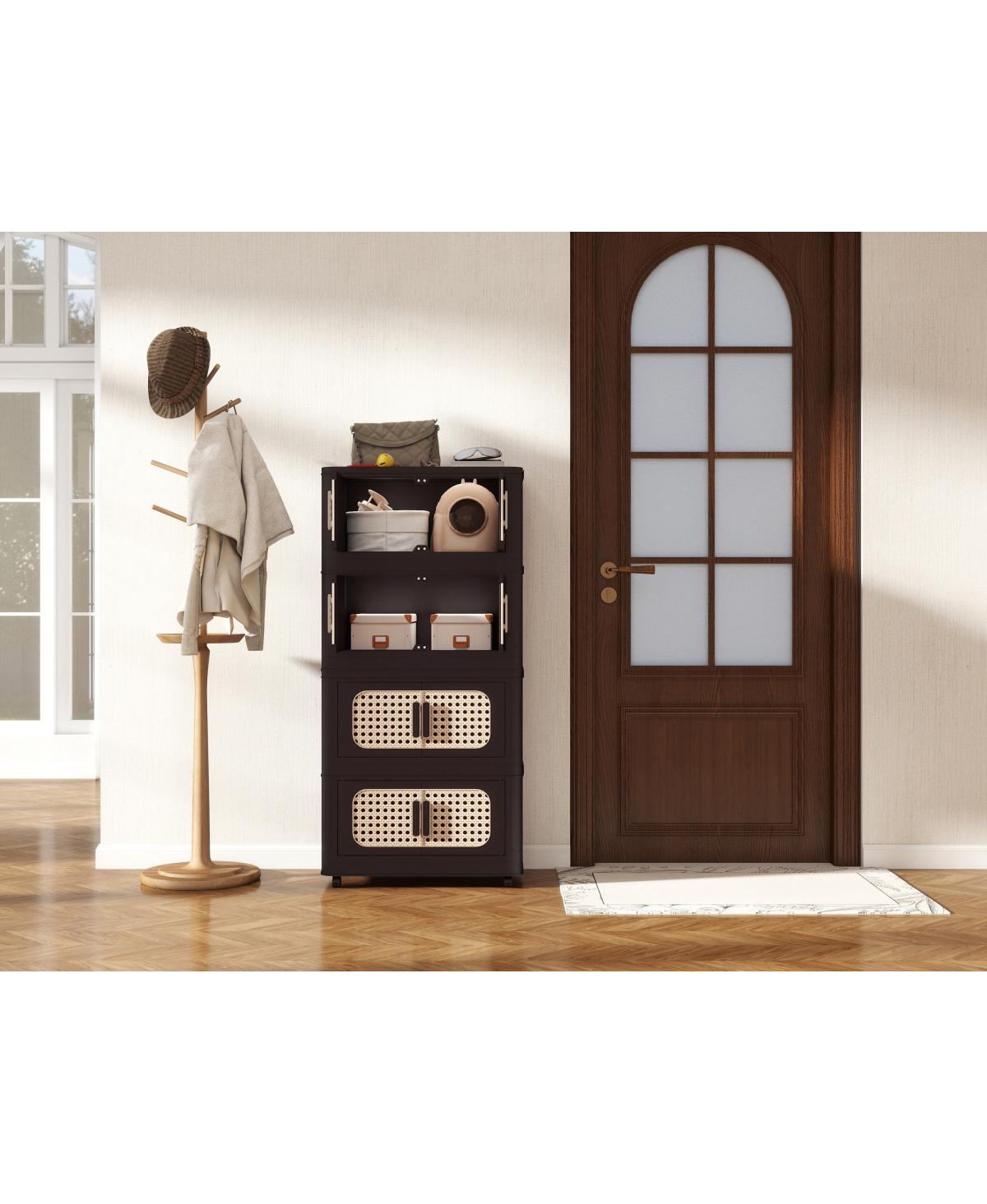 Click here for Streamdale Furniture 4-Tier Folding Storage Cabine... prices