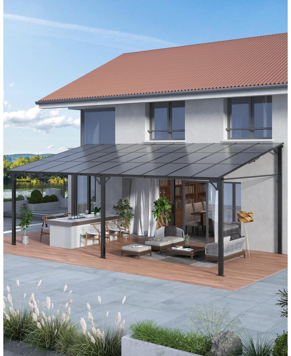 Click here for gaomon 10x 20 Feet Lean to Gazebo  Hardtop Wall Pe... prices