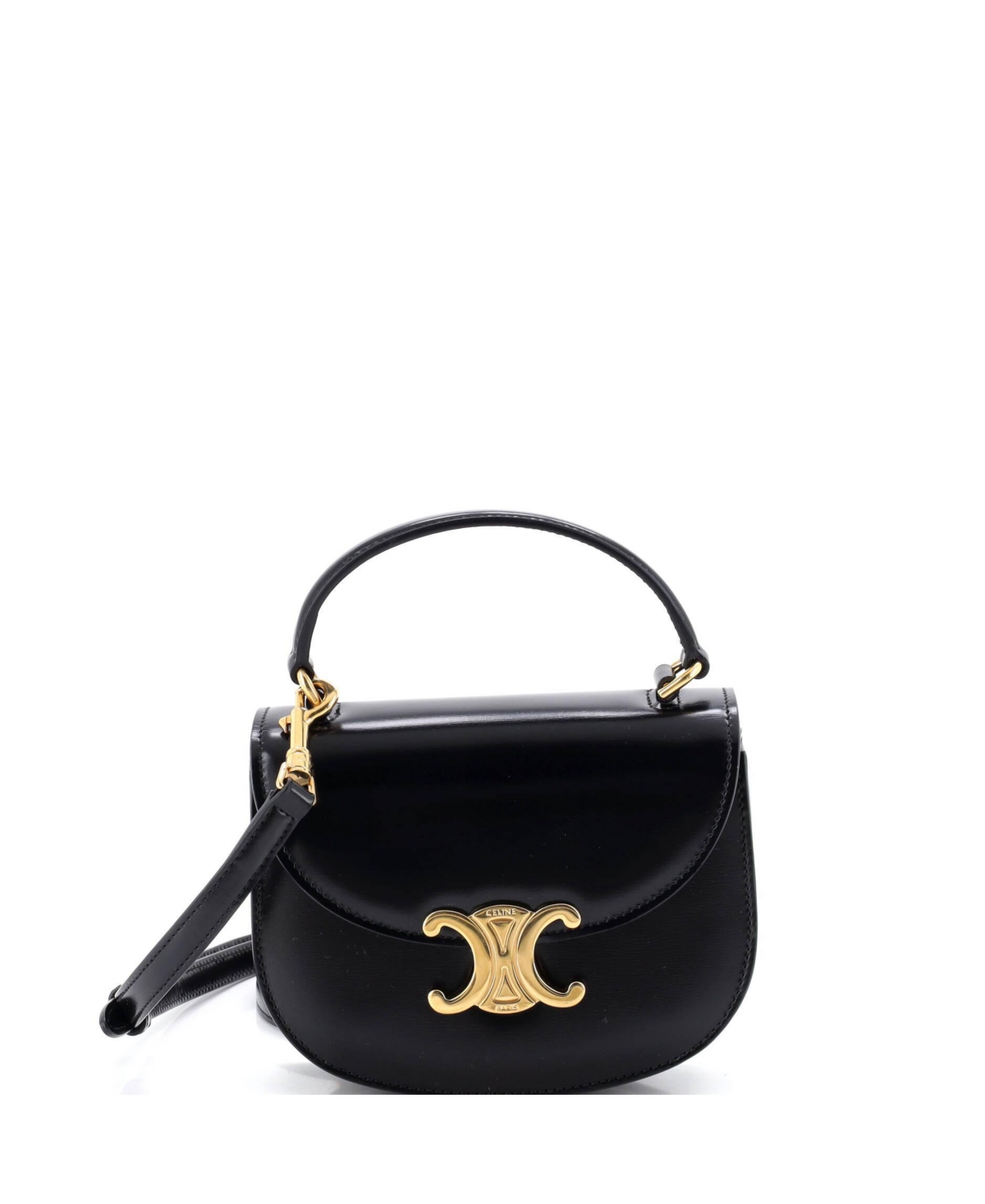 Click here for Pre-Owned Celine Mini Triomphe Besace Clea Top Han... prices