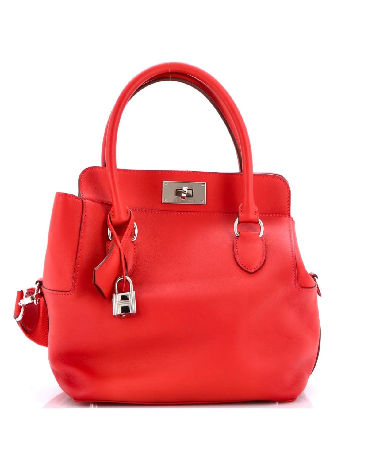 Click here for Pre-Owned HERMES 20 Toolbox Bag Swift - Red prices