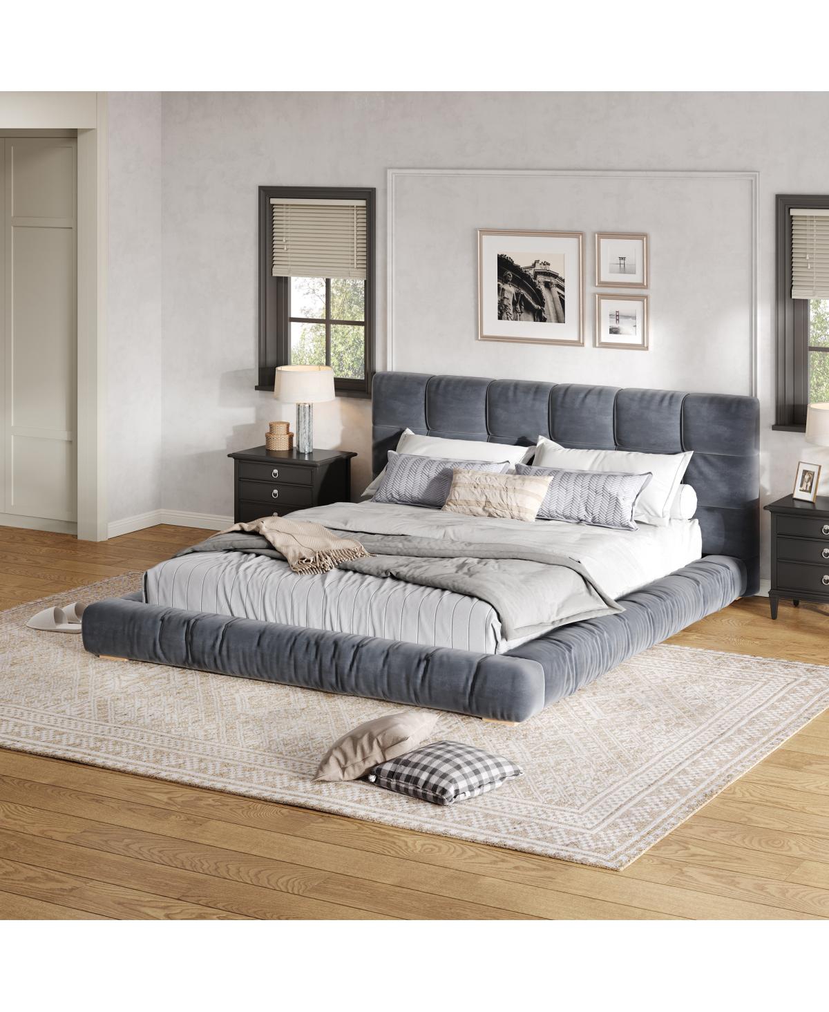 Click here for Streamdale Furniture Size Channel Tufted Velvet Pl... prices