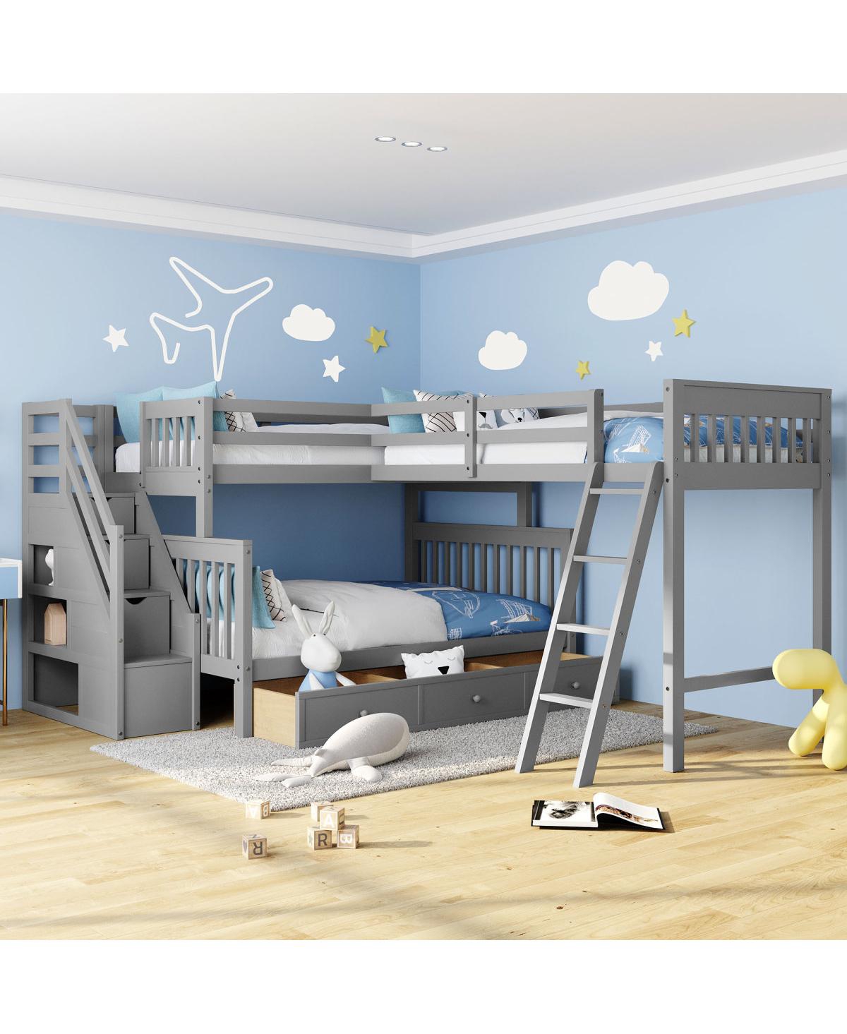 Click here for Streamdale Furniture -Shaped Bunk Bed With 3 Drawe... prices