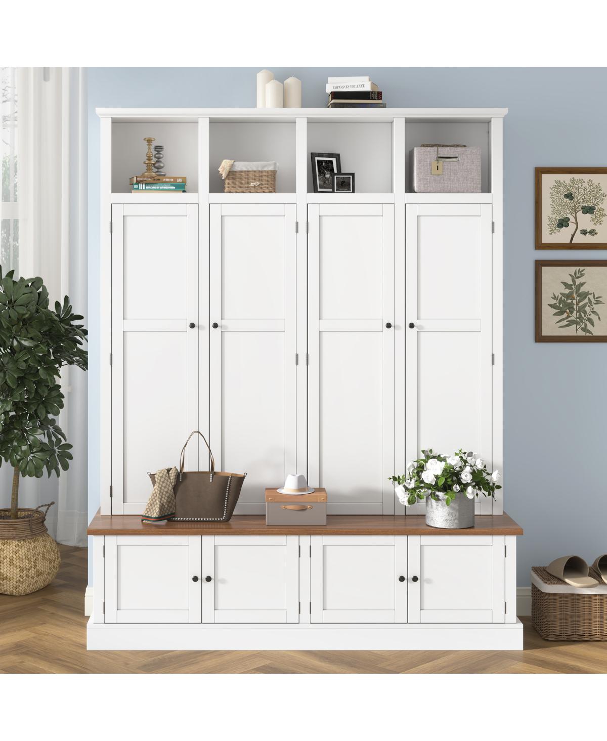Click here for Streamdale Furniture 76.7H Farmhouse Hall Tree wit... prices