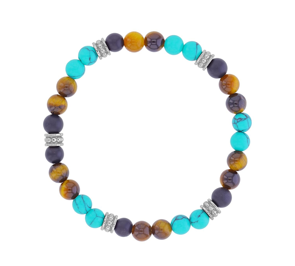 Click here for Quiksilver Mens Platinum-Plated Onyx Tiger Eye Tur... prices
