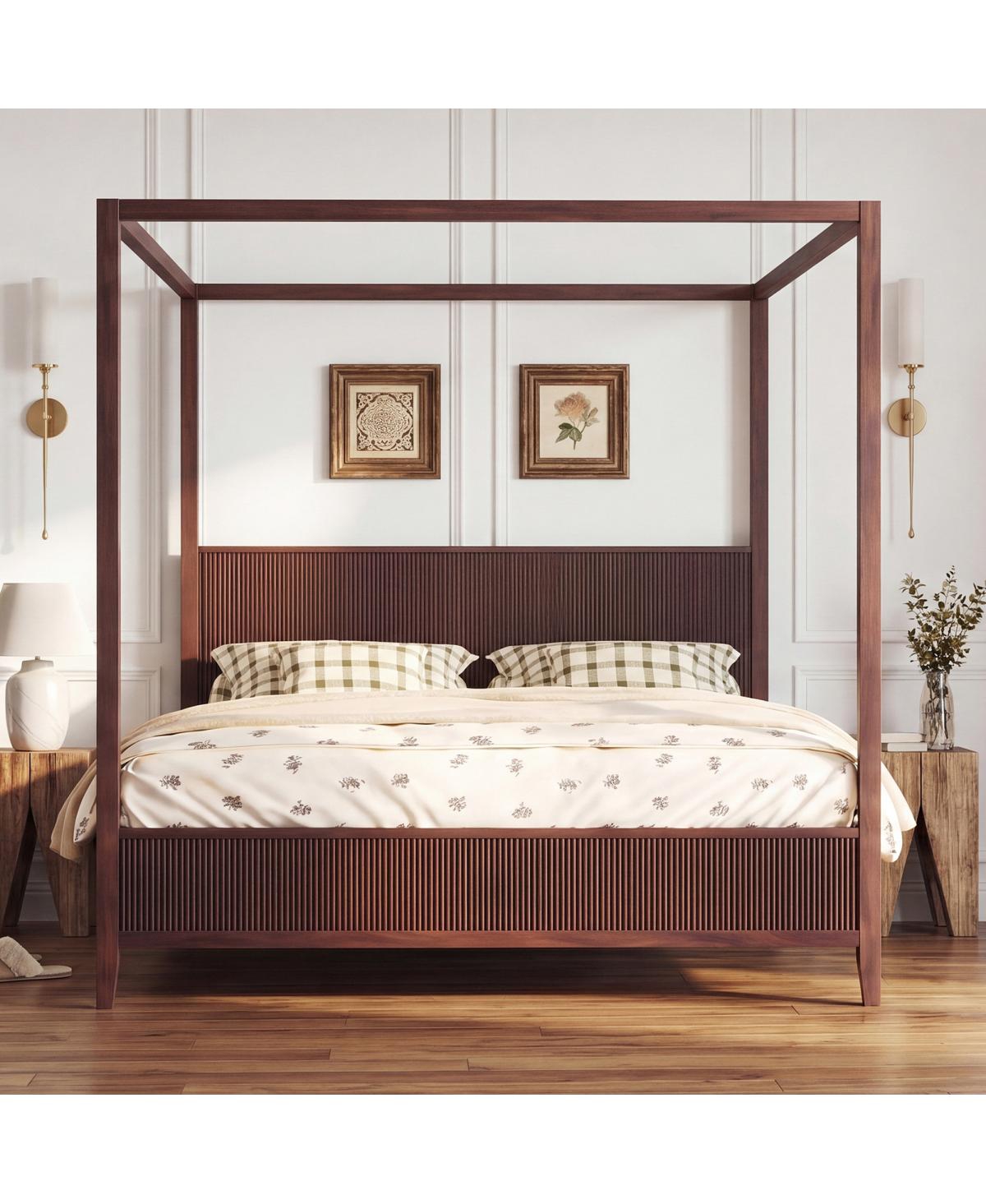 Click here for Streamdale Furniture King size Wooden Canopy Platf... prices