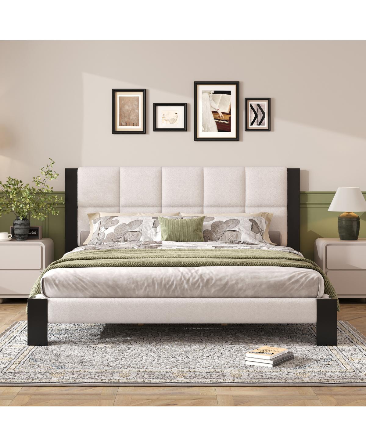 Click here for Streamdale Furniture Boucle Cal King Bed frame wit... prices