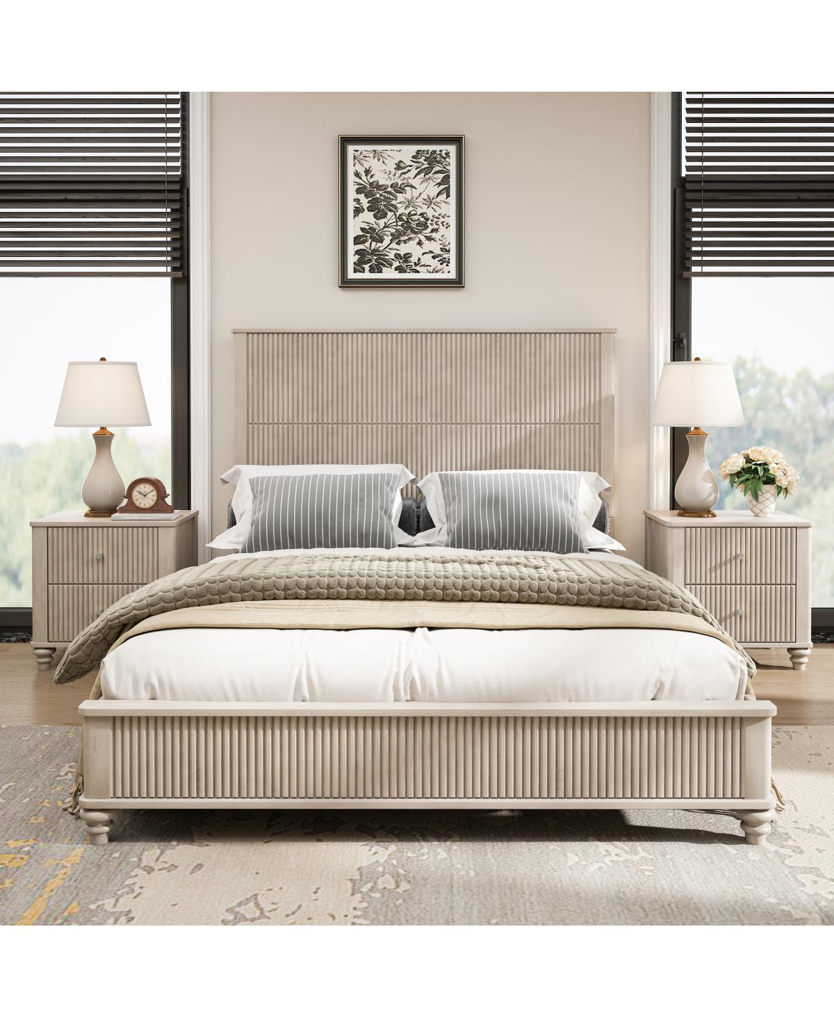 Click here for Streamdale Furniture Queen Solid Wood Platform Bed... prices