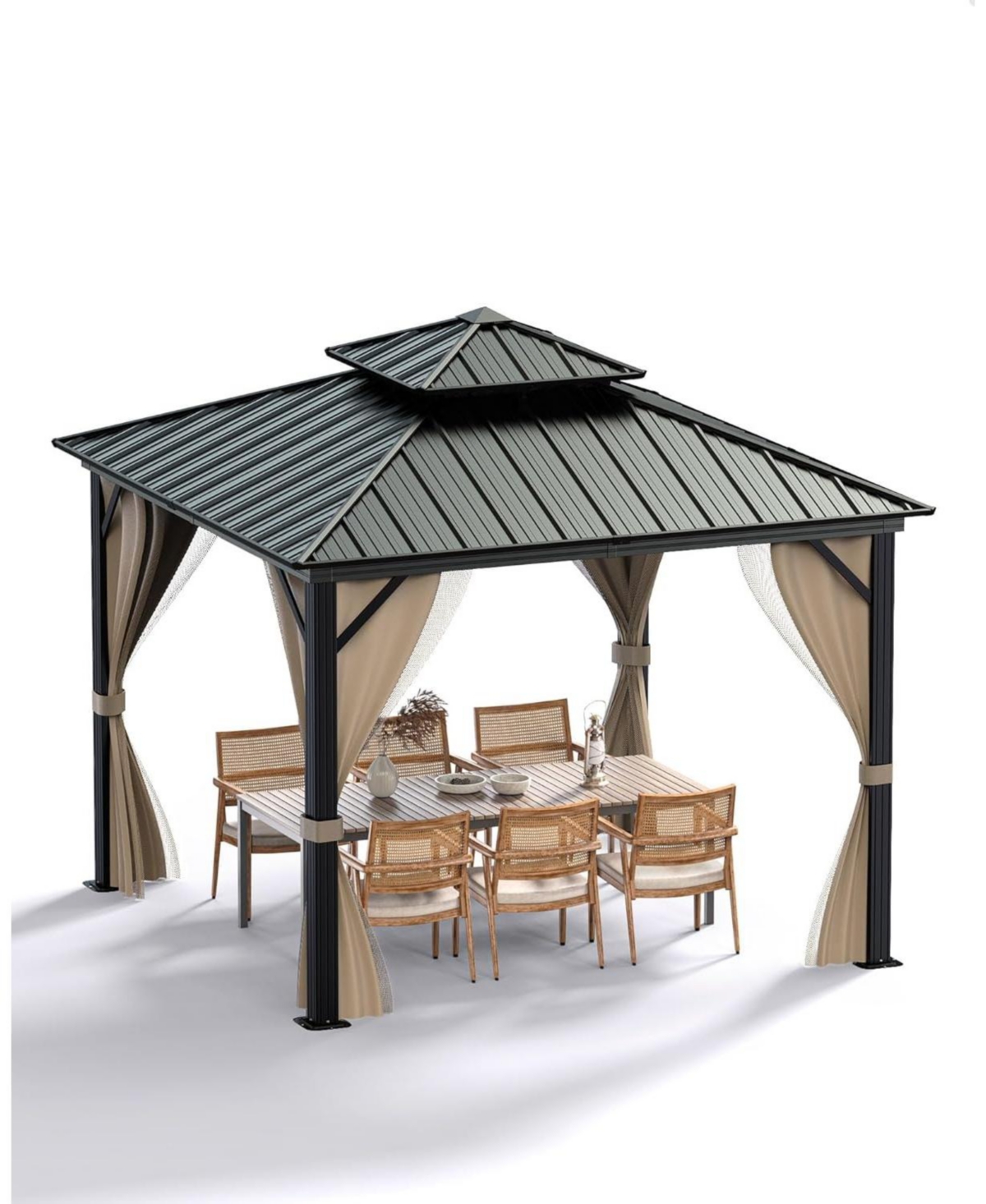 Click here for gaomon Hardtop Gazebo 12x12 Feet for All Weather... prices