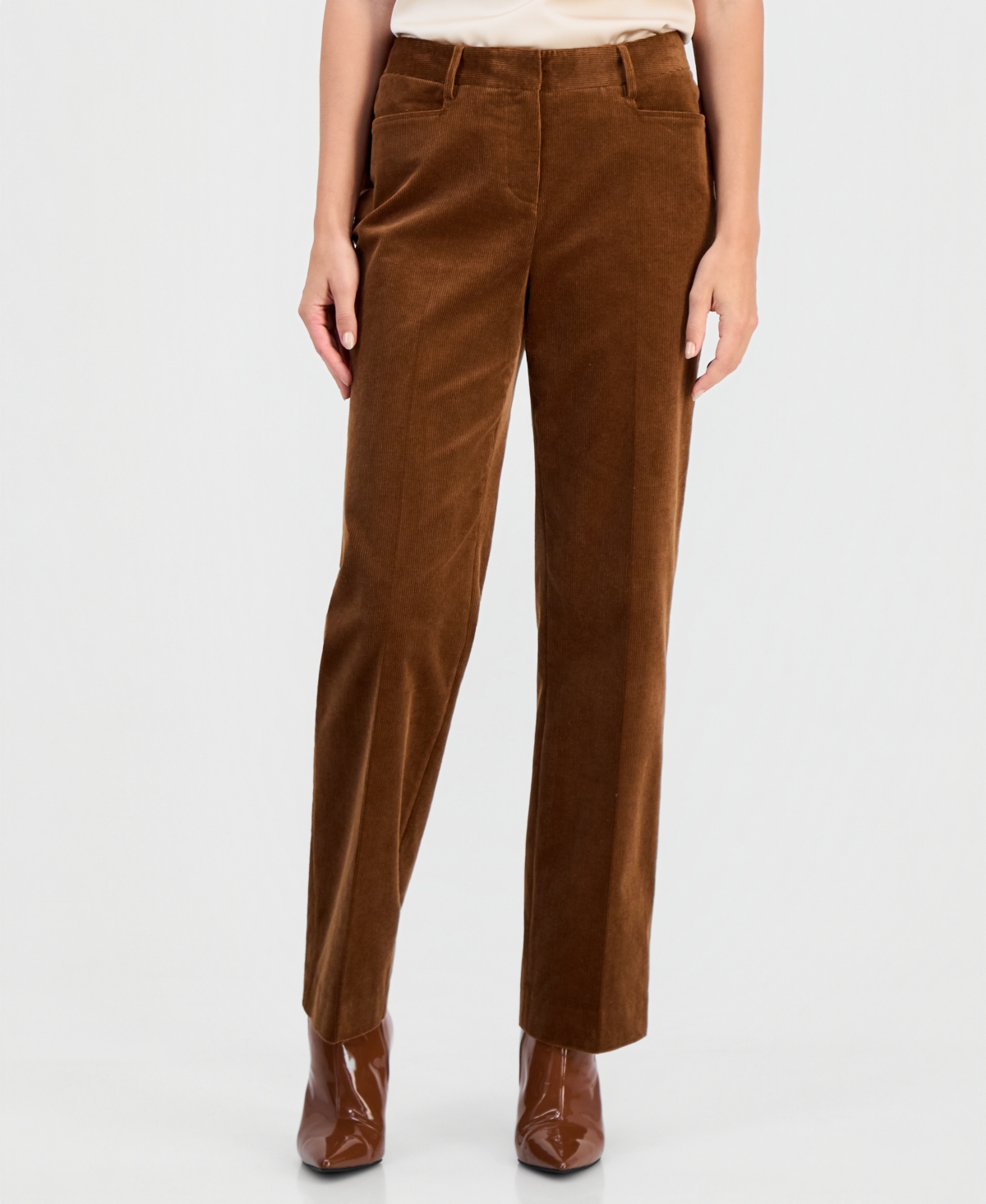 Click here for Tahari Asl Womens Corduroy Flare Pants - Luggage prices