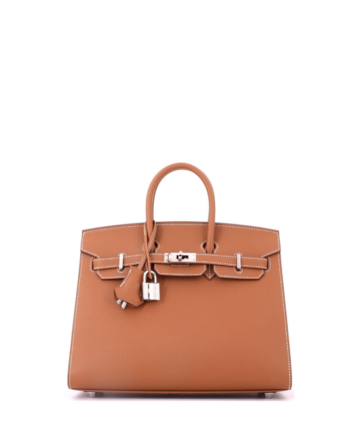 Click here for Pre-Owned HERMES Birkin 25 Handbag Brown Epsom wit... prices