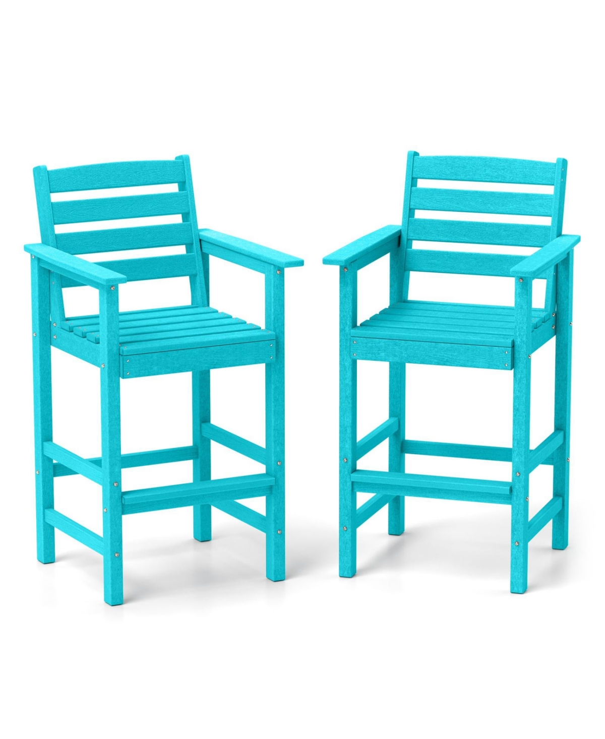 Click here for Sugift Set of 2 Patio Hdpe Adirondack Bar Chairs w... prices
