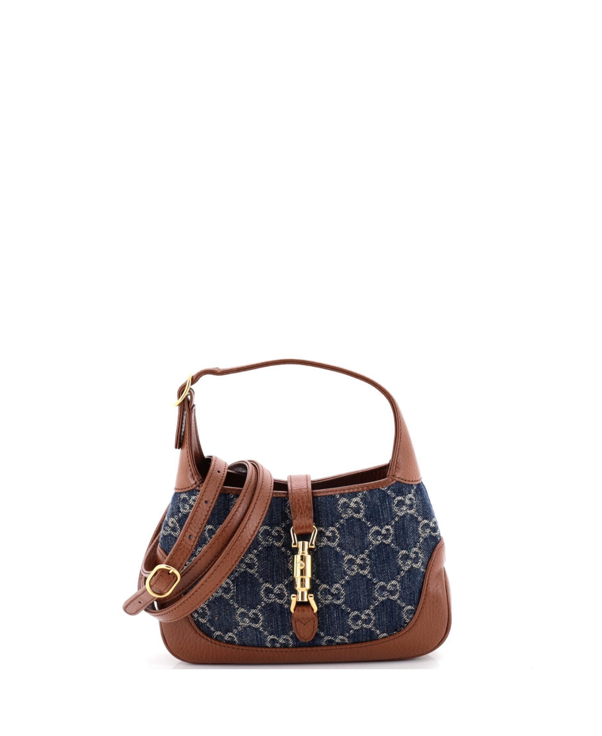 Click here for Pre-Owned Gucci Mini Jackie 1961 Hobo Gg Denim - B... prices