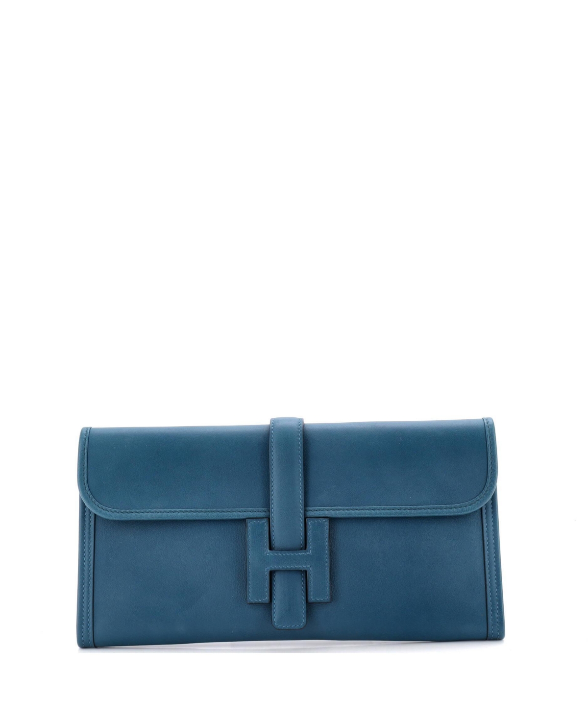 Click here for Pre-Owned HERMES 29 Jige Elan Clutch Swift - Blue prices