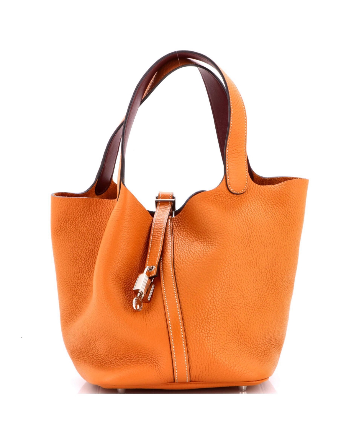 Click here for Pre-Owned HERMES Mm Eclat Picotin Lock Bag Clemenc... prices
