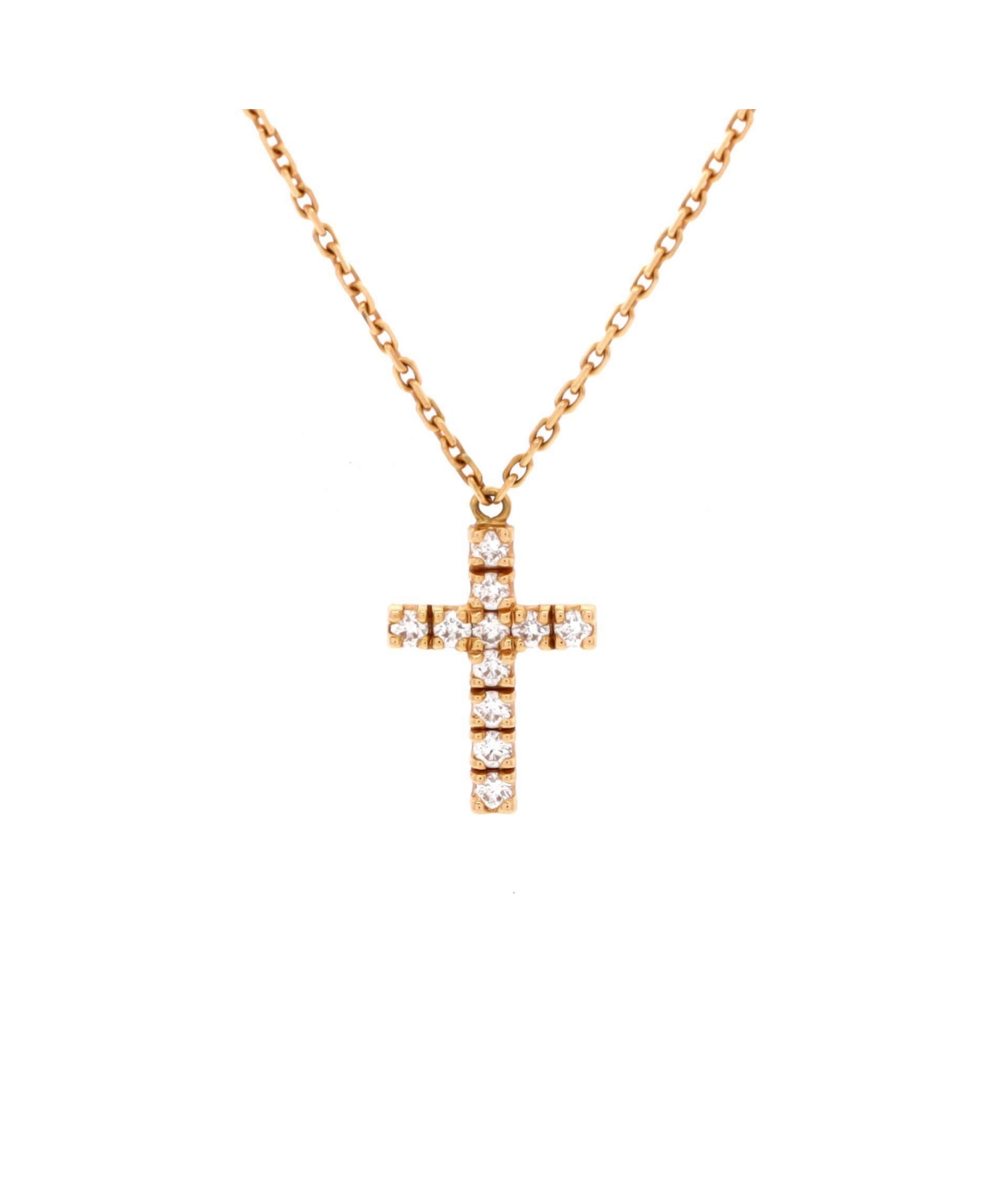 Click here for Pre-Owned Cartier Cross Pendant Necklace - 18k ros... prices
