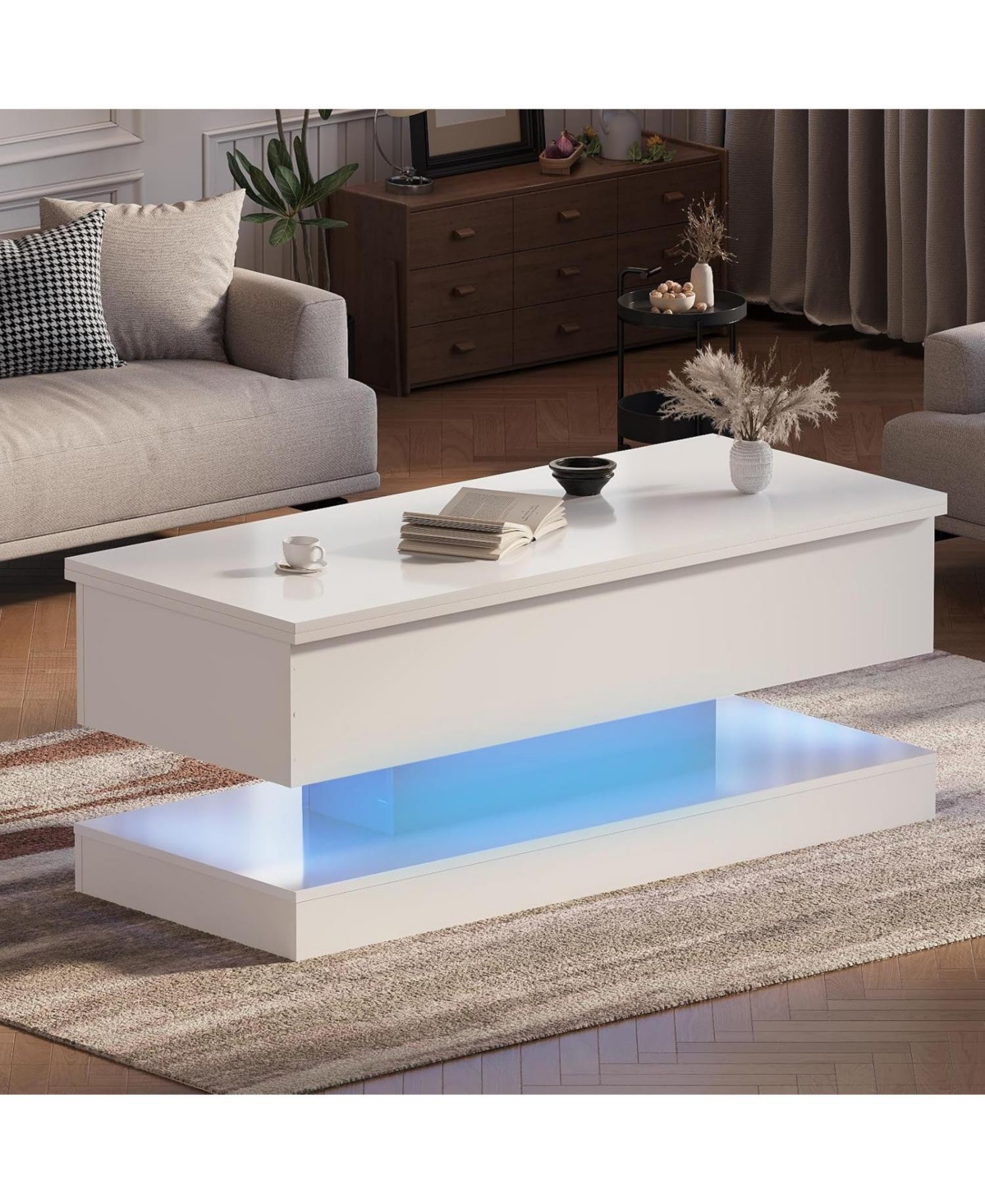 Click here for gaomon 47.2 Inch Large Lift Top Coffee Table Moder... prices