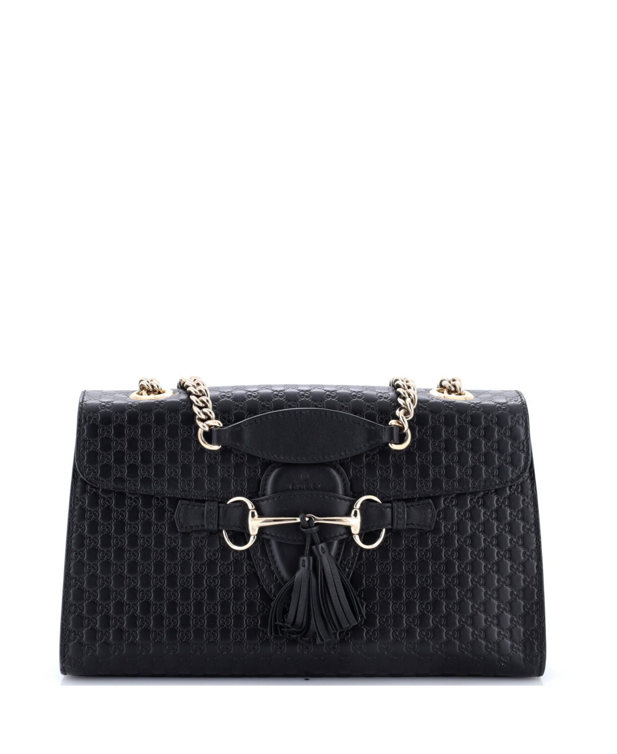 Click here for Pre-Owned Gucci Medium Emily Chain Flap Bag Microg... prices