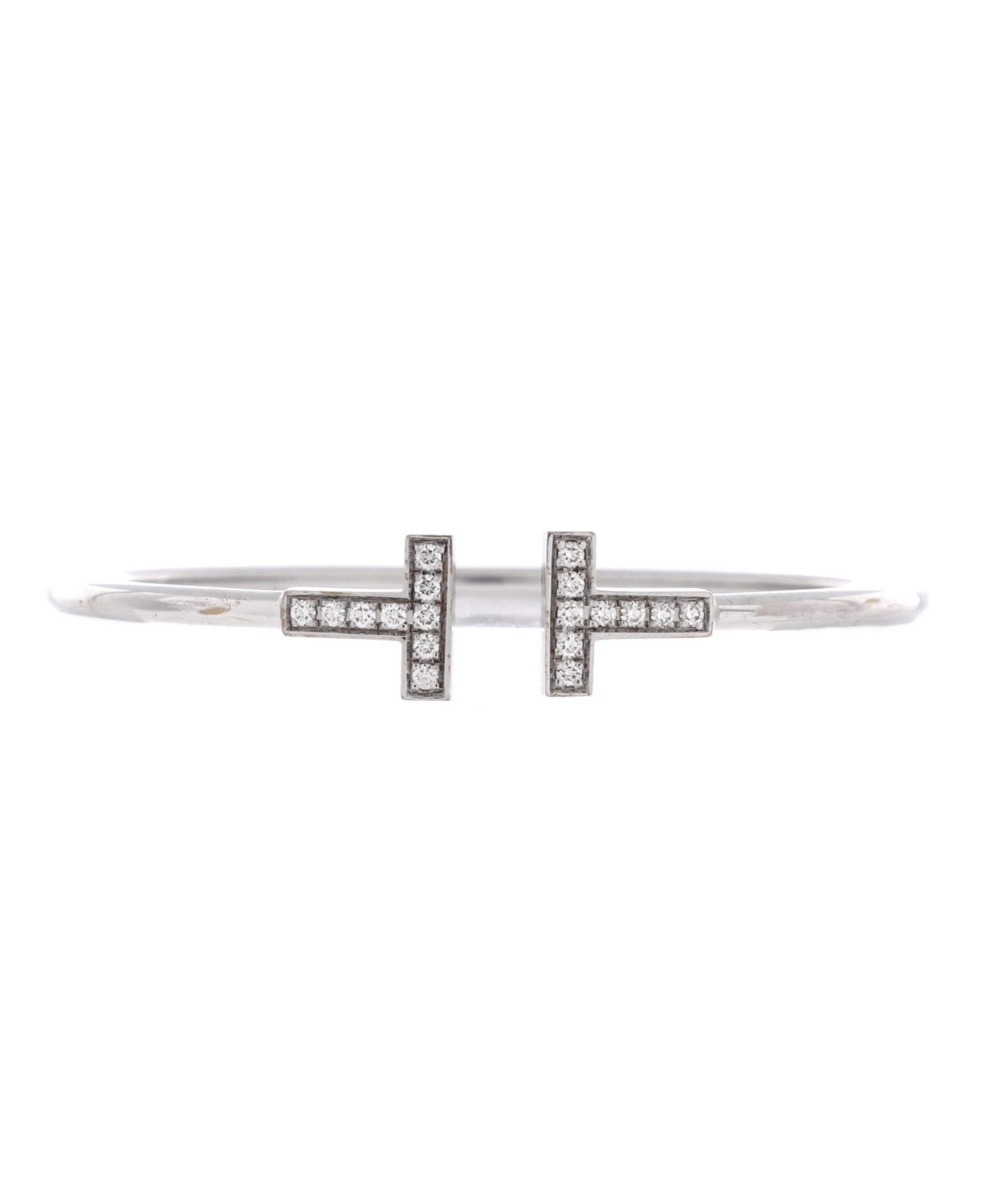 Click here for Pre-Owned Tiffany & Co T Wire Bracelet - 18k white... prices