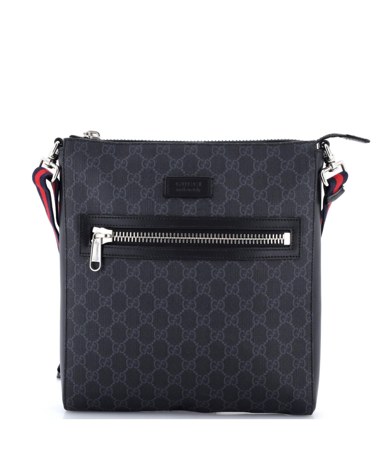 Click here for Pre-Owned Gucci Medium Web Strap Front Zip Messeng... prices