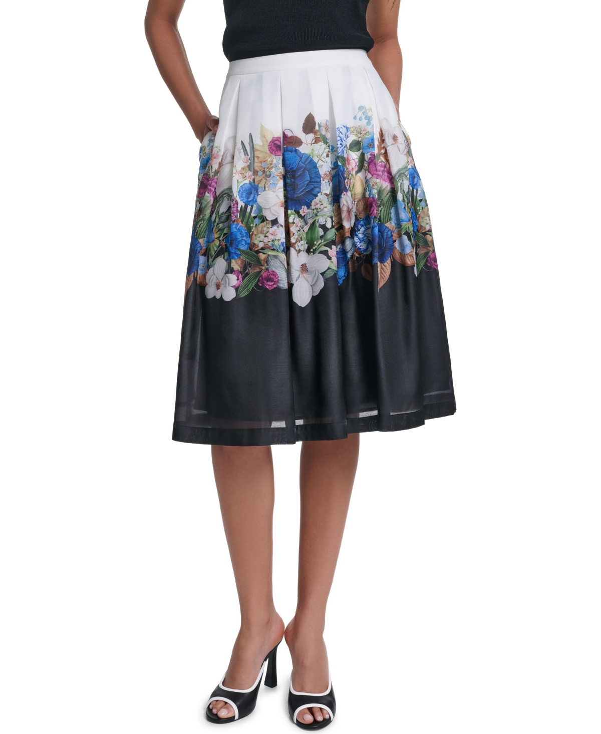 Click here for Karl Lagerfeld Paris Womens Printed Organza Floral... prices
