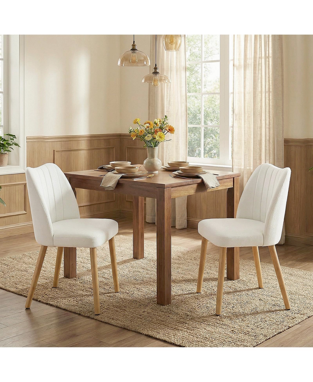 Click here for gaomon Wooden Upholstered Kitchen Dining Chairs Se... prices