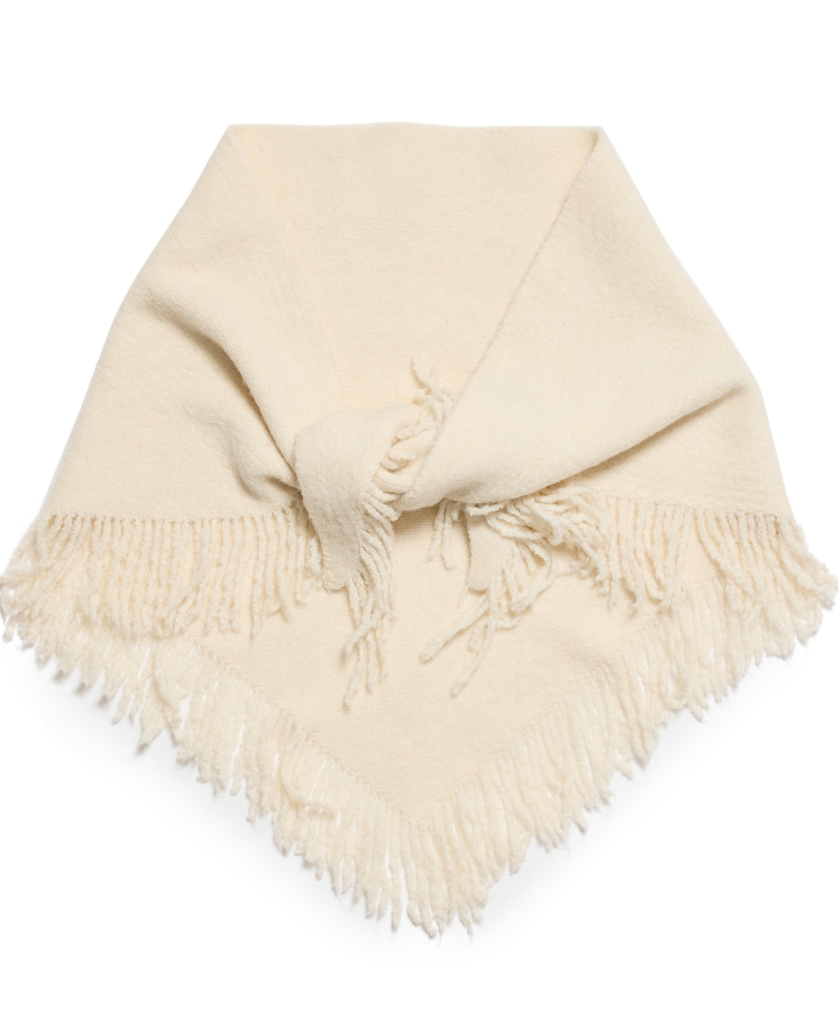 Click here for Steve Madden Fringe Marled Triangle Scarf - Off Wh... prices