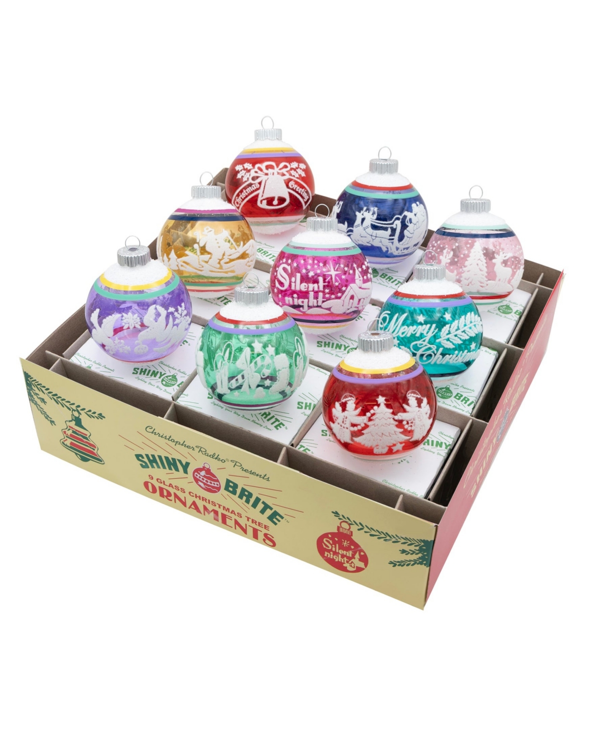 Click here for Shiny Brite Vivid Vintage Signature Flocked Rounds... prices