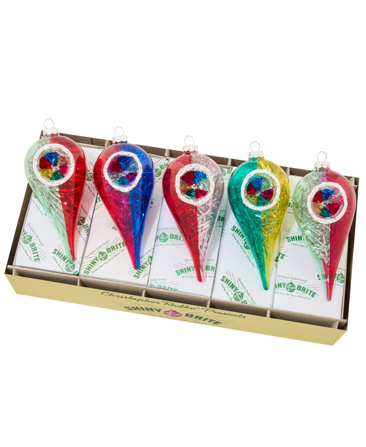 Click here for Shiny Brite Vivid Vintage 5 Reflector Tulip Orname... prices