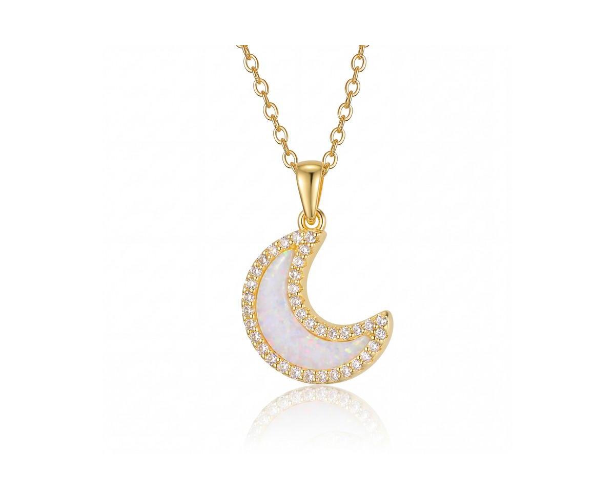 Click here for Rachel Glauber 14K Gold Plated Sparkling Moon Opal... prices