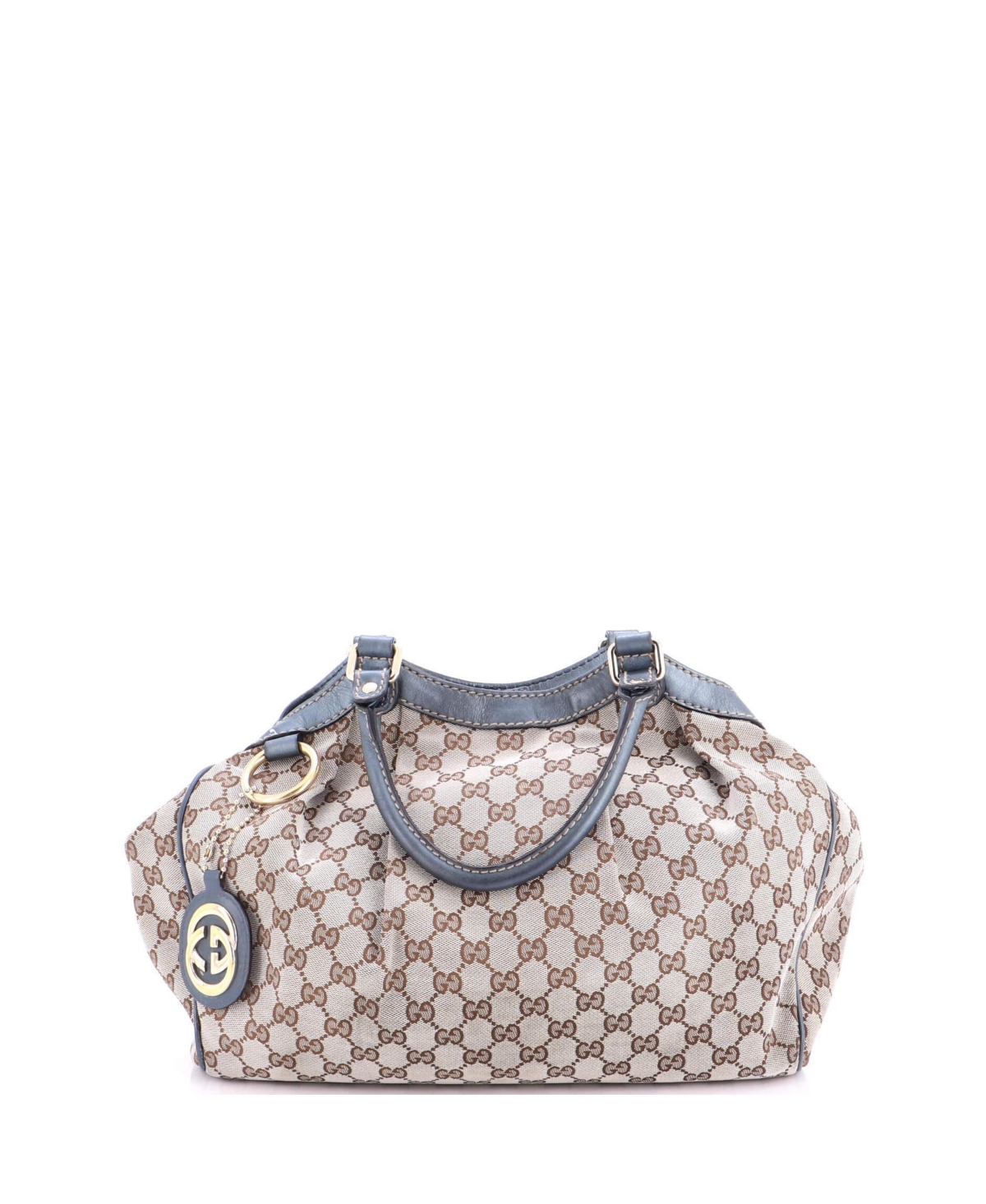 Click here for Pre-Owned Gucci Medium Sukey Tote Gg Canvas with L... prices