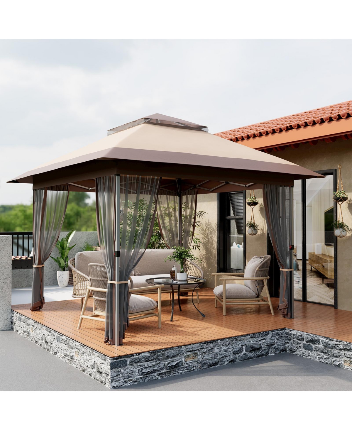Click here for GarveeLife Double Roof Pop-Up Gazebo Canopy Tent â... prices