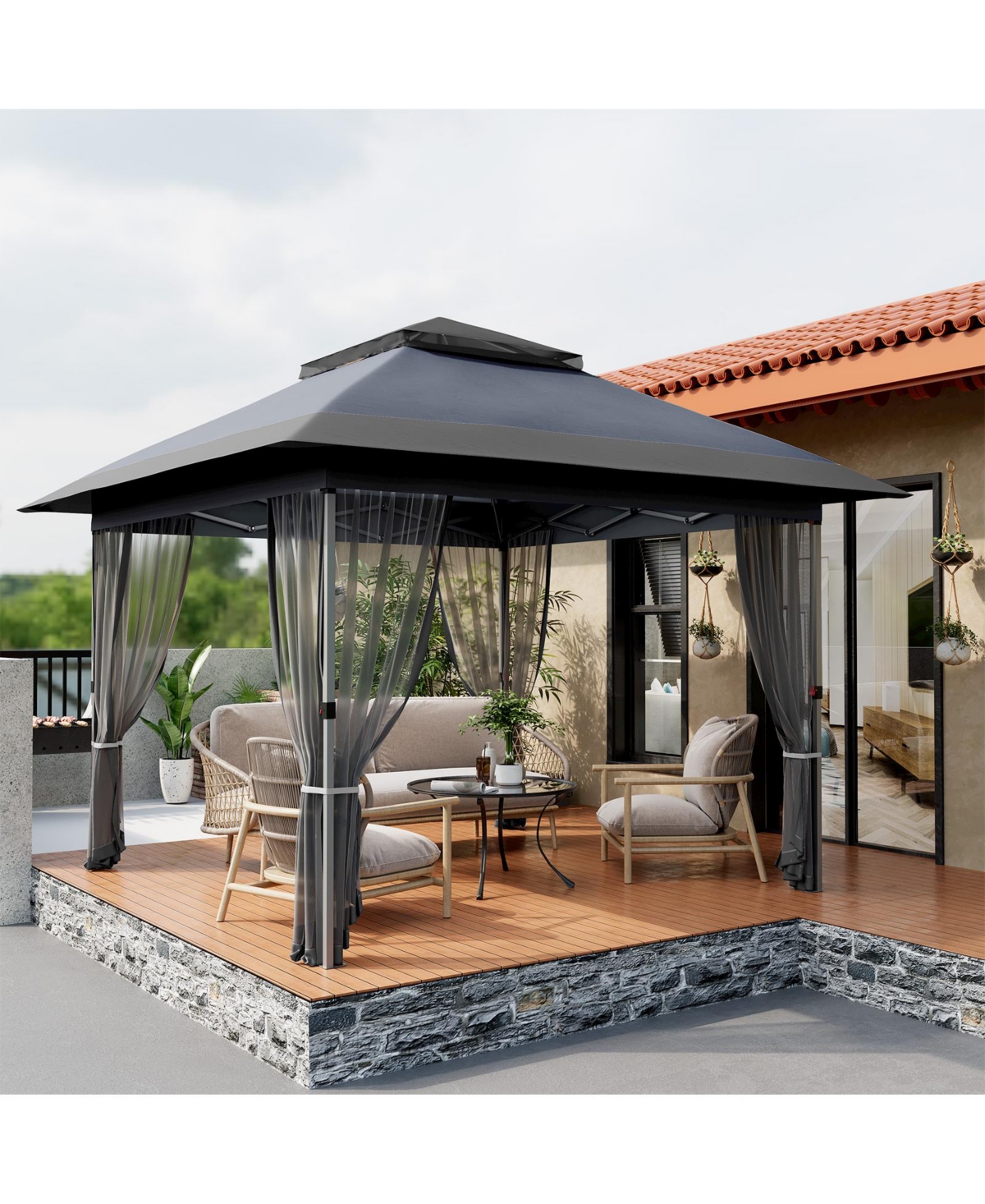 Click here for GarveeLife Double Roof Pop-Up Gazebo Canopy Tent â... prices