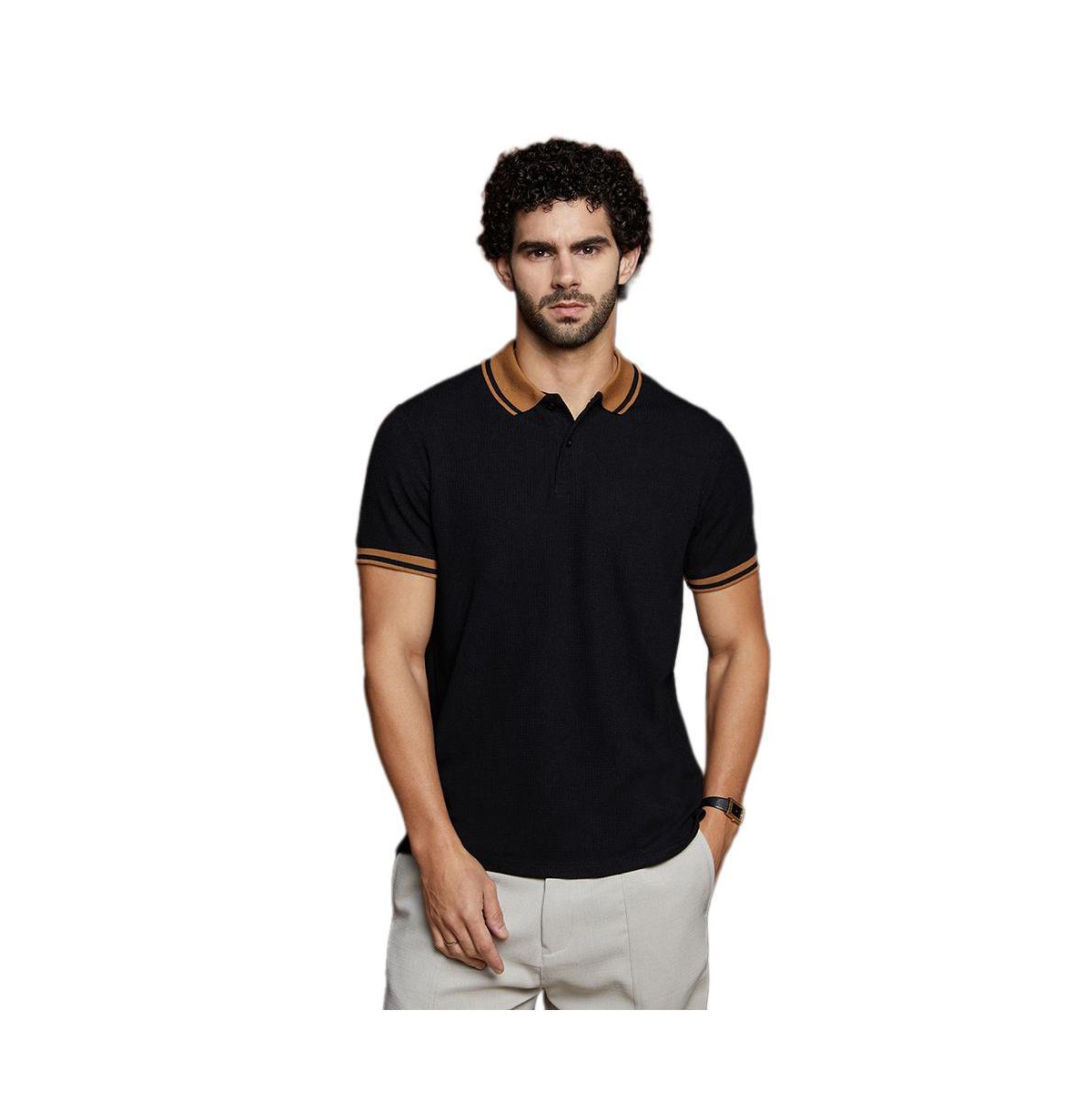 Click here for Campus Sutra Mens Cuboid-Stripe Polo T-Shirt - Ony... prices