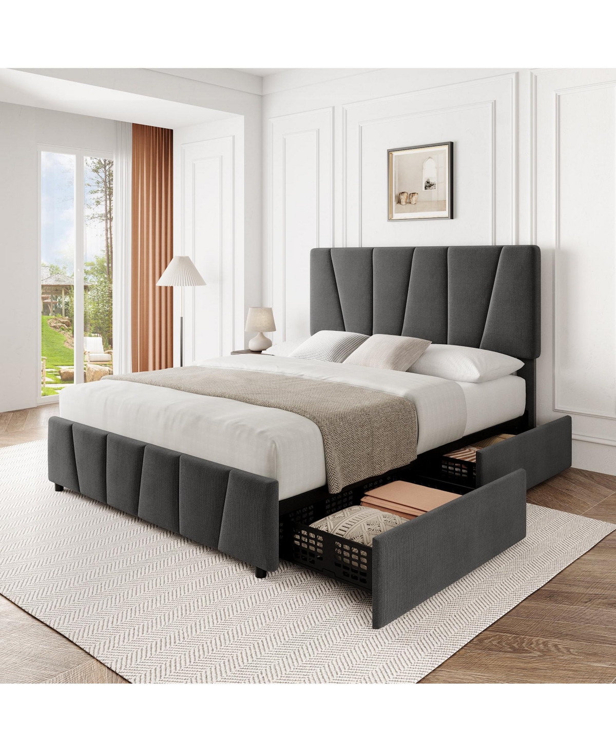 Click here for gaomon Bed Frame 4 Storage Drawers Adjustable Head... prices