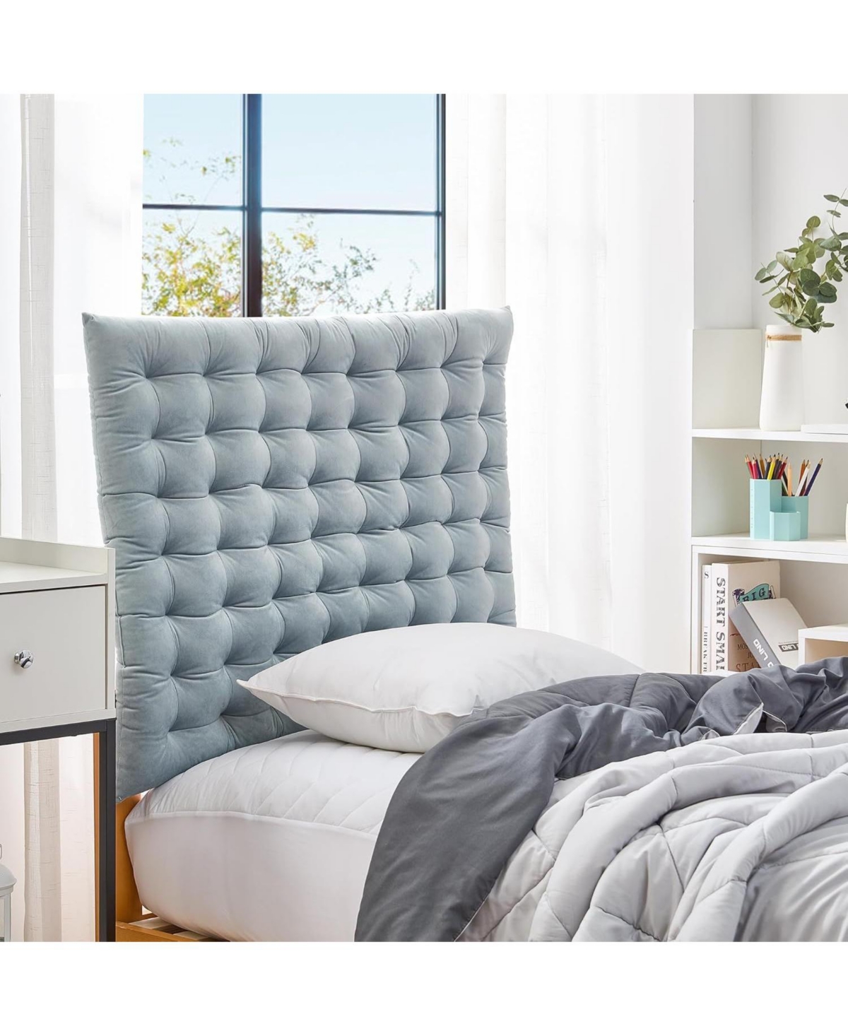 Click here for DormCo Rainha Cushion Tufted College Headboard - L... prices
