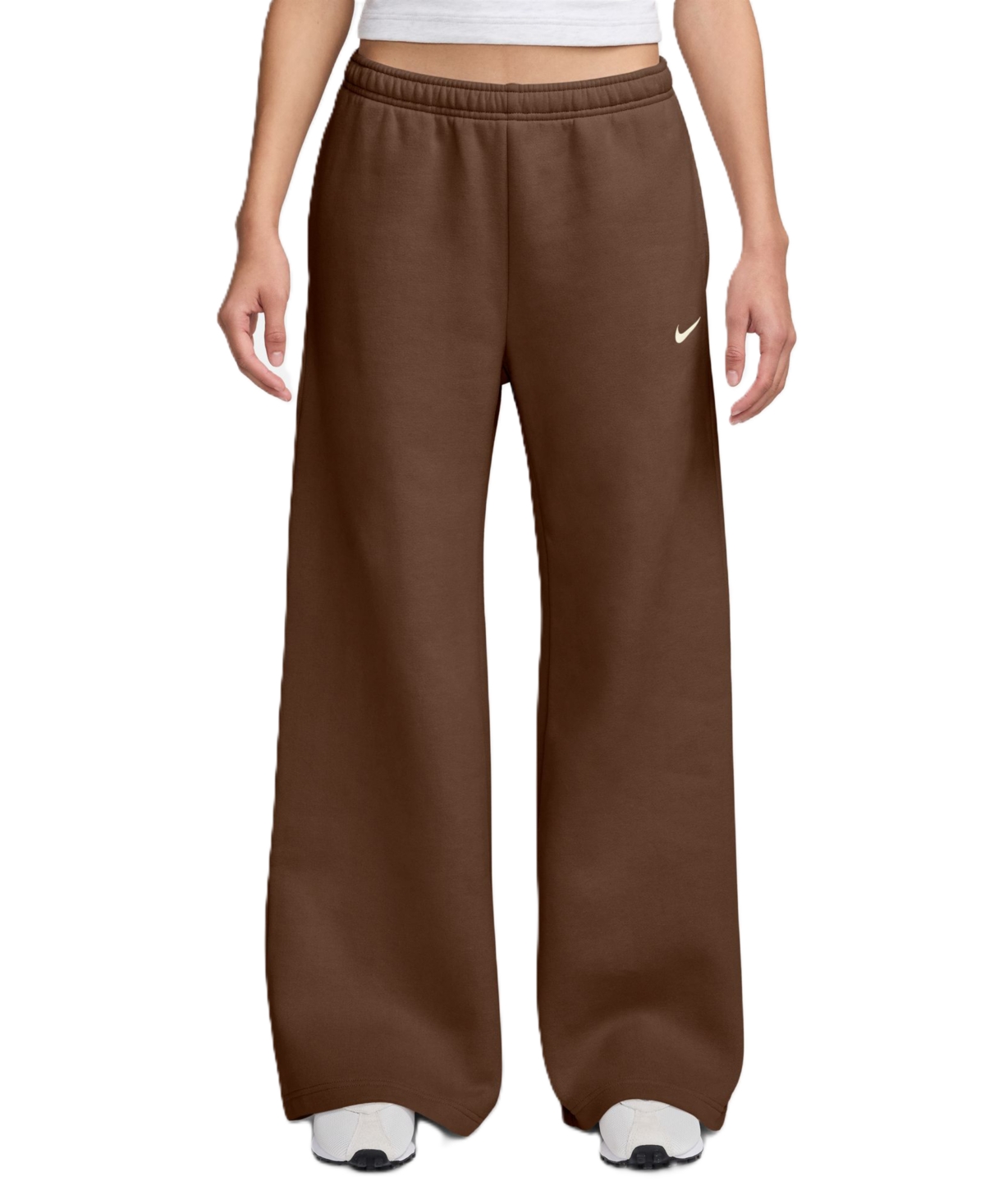 Click here for Nike Studio Fleece Womens Mid-Rise Pants - Cacao W... prices