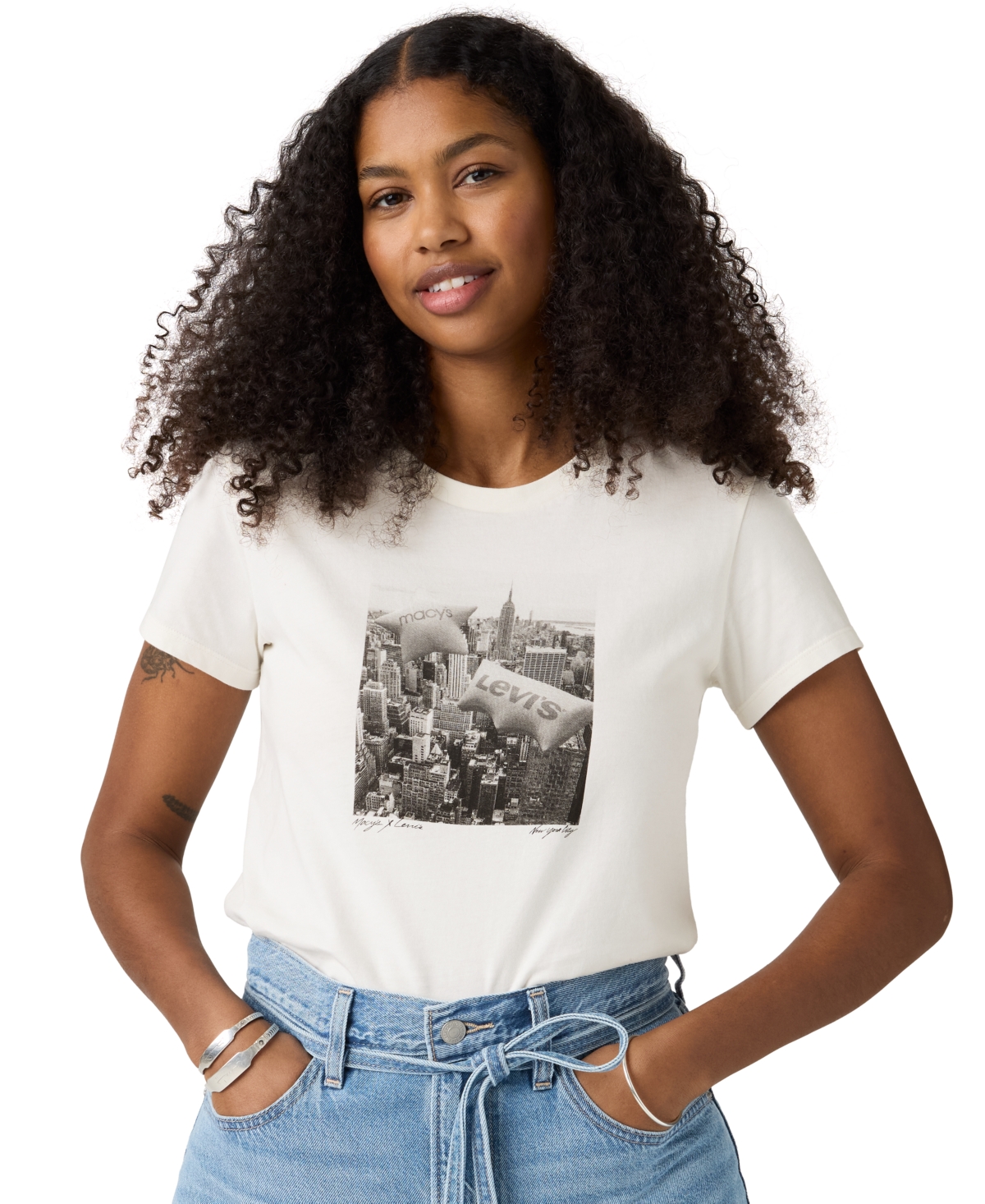 Click here for Levis Macys 100th Parade Womens Perfect Graphic Lo... prices