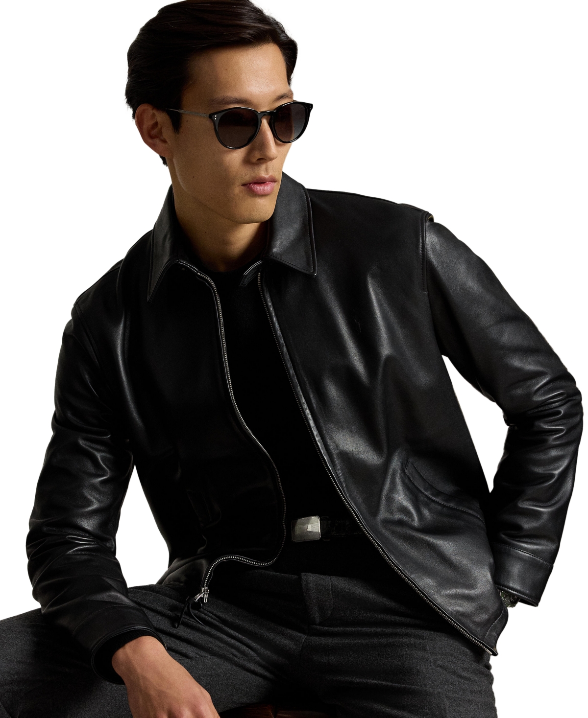 Click here for Polo Ralph Lauren Mens Leather Jacket - Polo Black prices