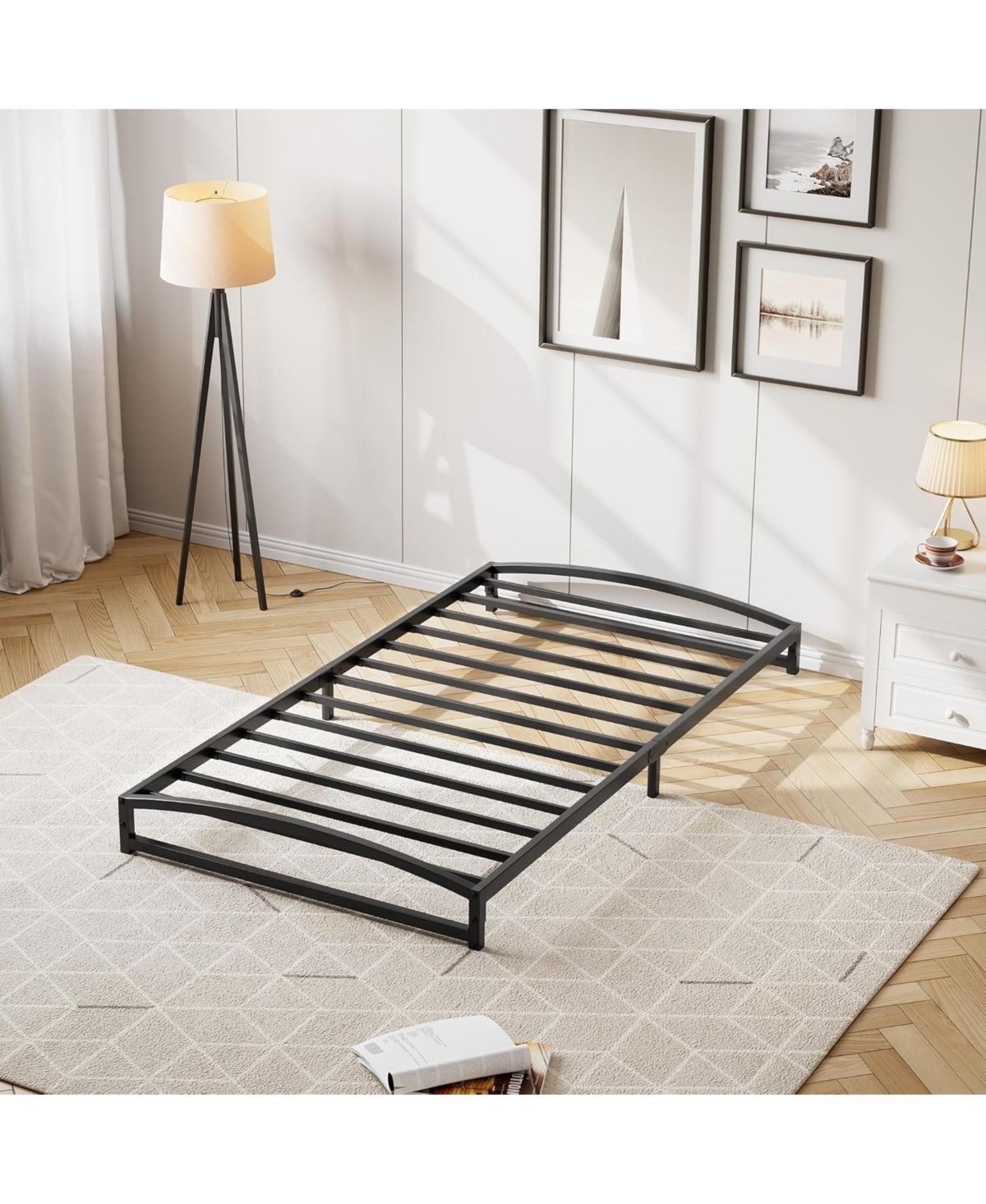 Click here for gaomon Twin Low Bed Frame 6 Inch Heavy Duty Metal... prices